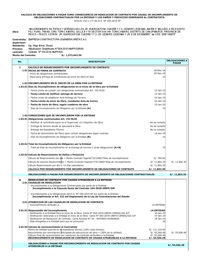 Calculo de Resarcimiento | PDF | Conceptos legales | Moralidad