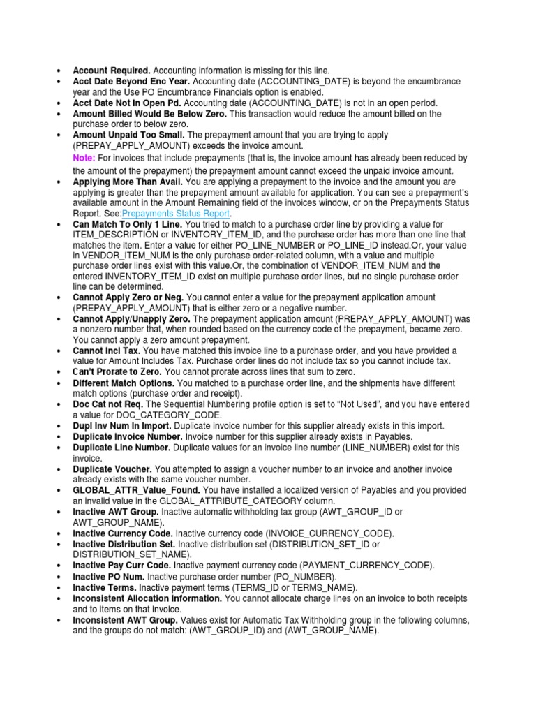 Accounting Errors and Warnings | PDF | Invoice | Receipt