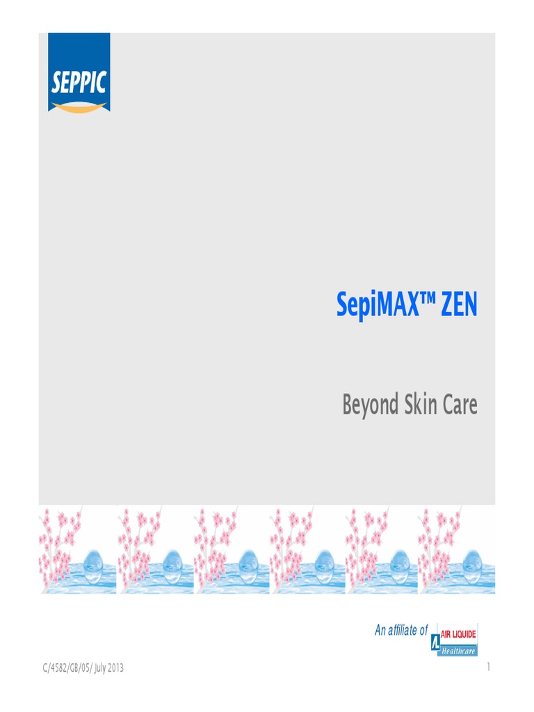 4582 SEPIMAX Zen Slides GB July 2013 | PDF | Emulsion | Glycerol