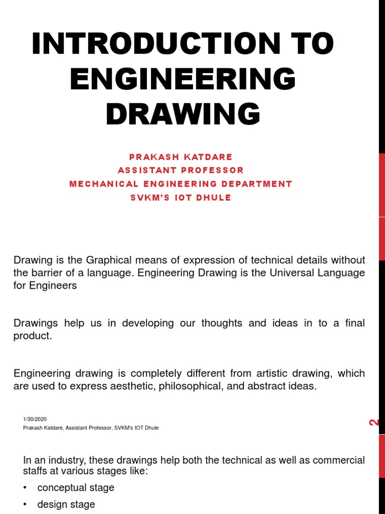 Introduction To Engineering Drawing | PDF | Drawing | Line (Geometry)
