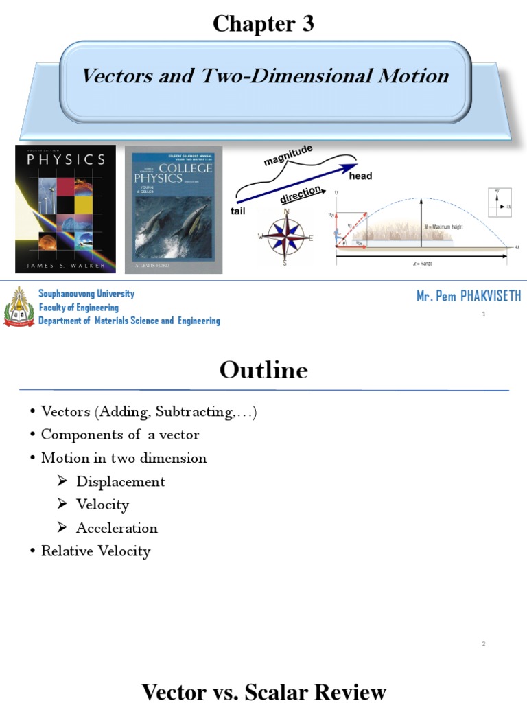 Vectors and Two-Dimensional Motion | PDF | Euclidean Vector | Acceleration