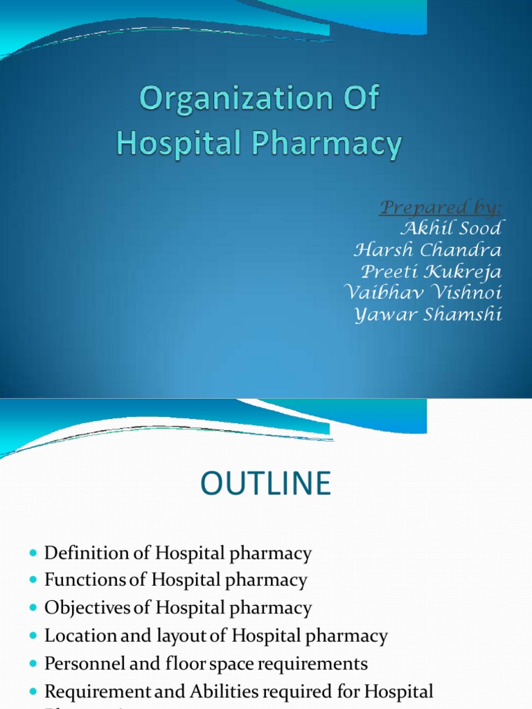 IMP - Hospital Pharmacy Organization | PDF | Pharmacy | Pharmacist