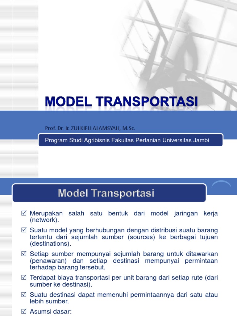 Riset Operasi Model Transportasi | PDF