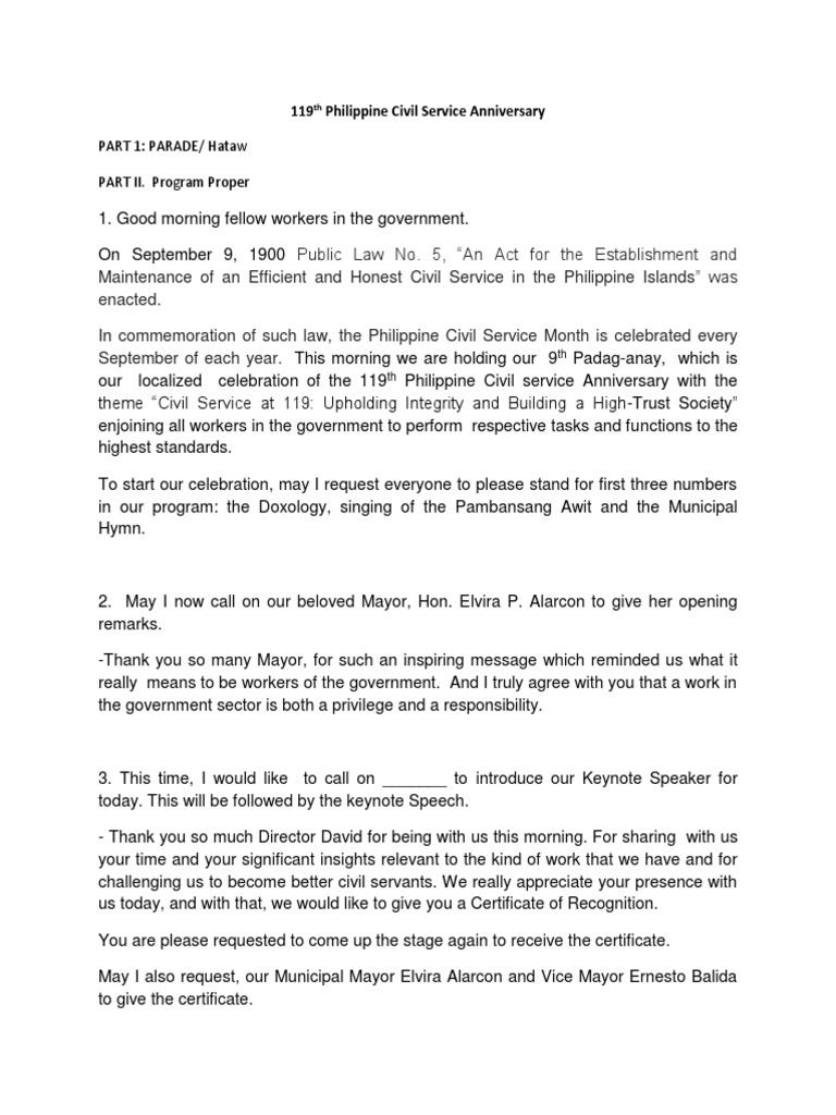 Script Civil Service Month | PDF | Social Institutions | Social Science