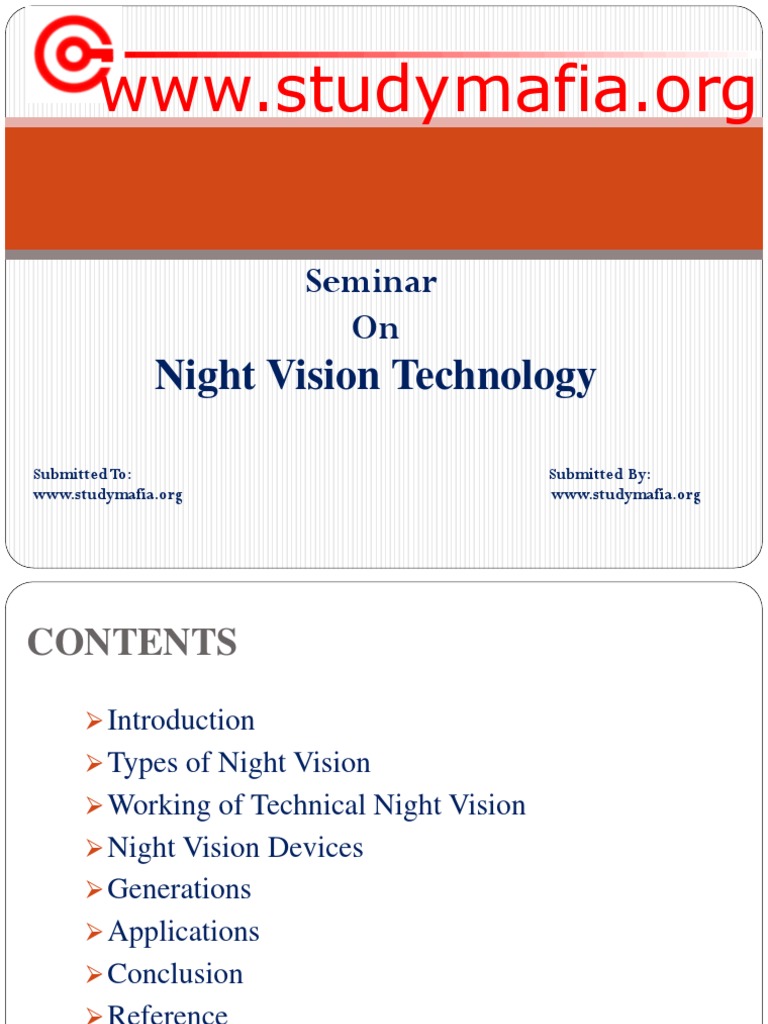 Night Vision Technology | PDF | Physical Chemistry | Optics