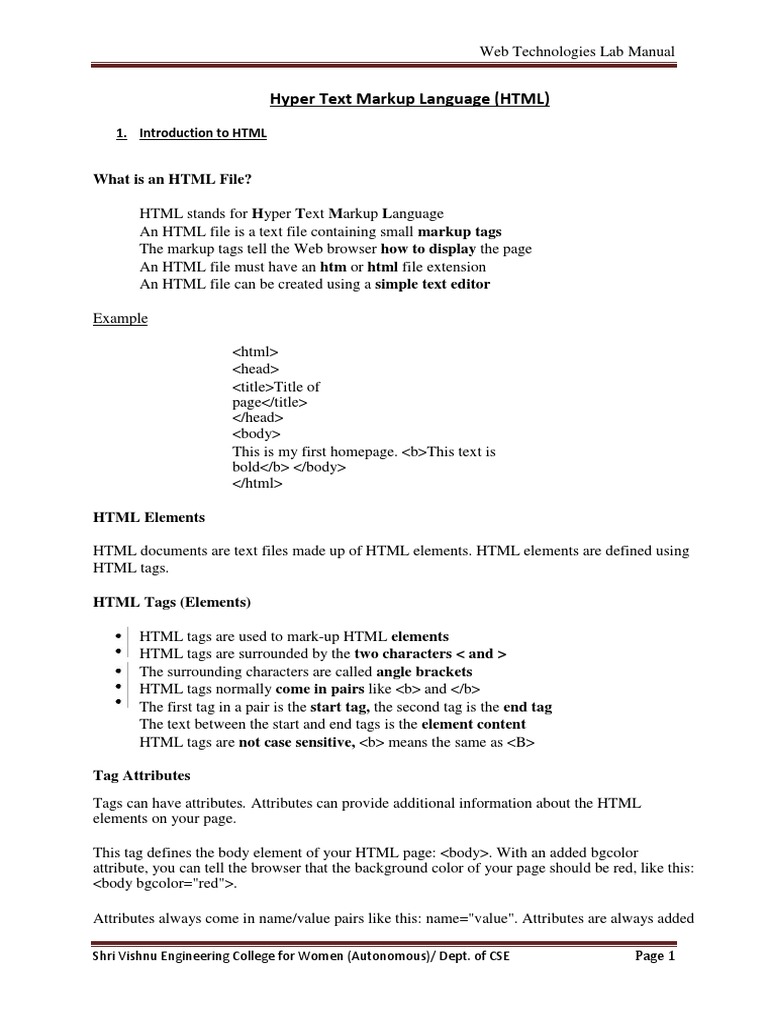 WT Lab Manual | PDF | Cascading Style Sheets | Html Element WT Lab Manual | PDF | Cascading Style Sheets | Html Element