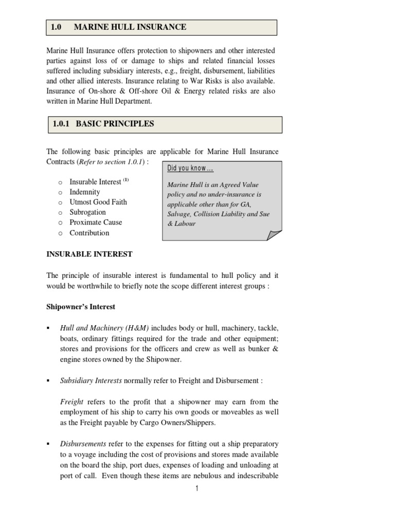 Comprehensive Overview of Marine Hull Insurance: Key Principles ...