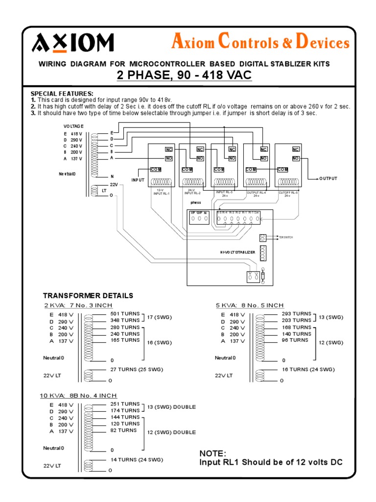 2ph Dig Stab Wiring Diagram PDF | PDF | Volt | Electronic Circuits