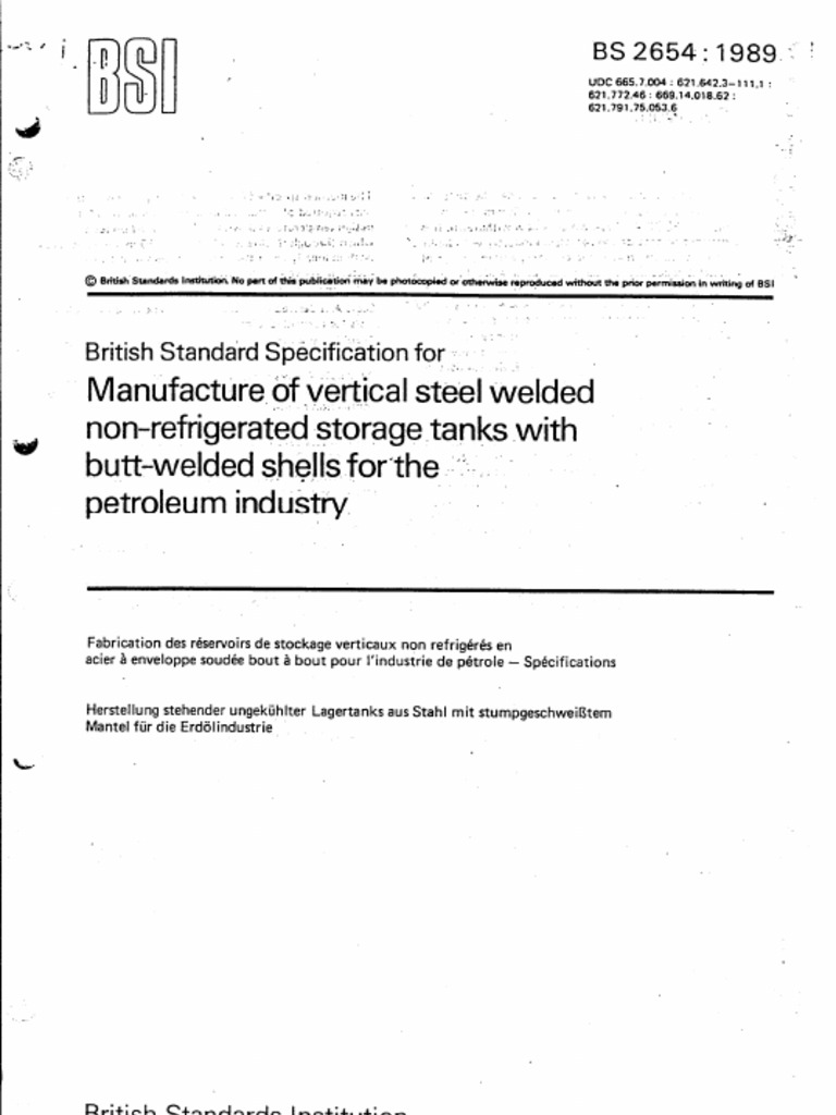 Bs 2654 1989 British Standard PDF | PDF