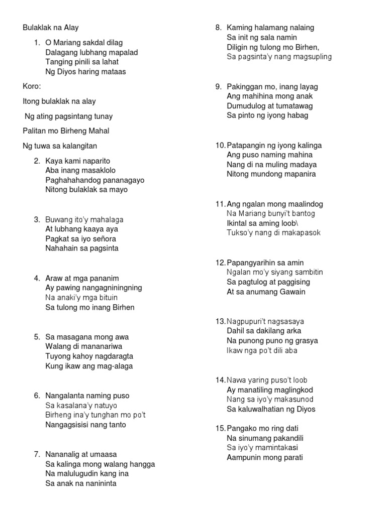 Bulaklak Na Alay | PDF