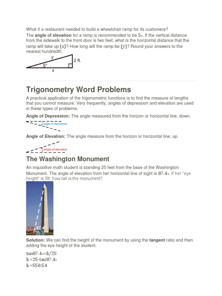 Trigo Word Problem | PDF