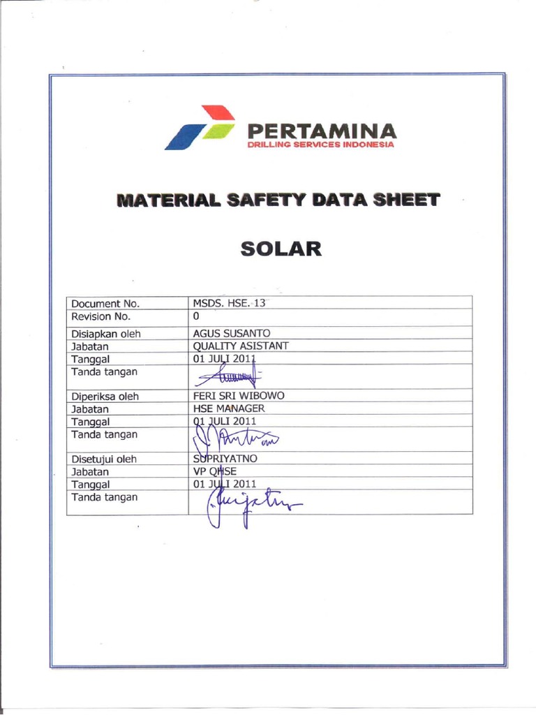 13 - MSDS Solar | PDF