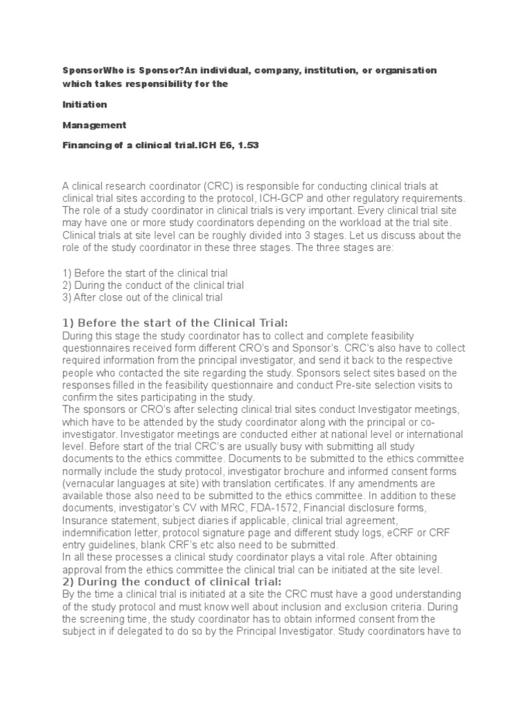 Changing Role of A CRA | PDF | Institutional Review Board | Clinical Trial