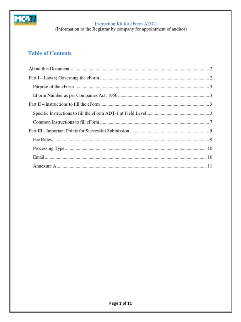 Instruction - Kit - Eform ADT-1 | PDF | Domain Name Registrar | Justice