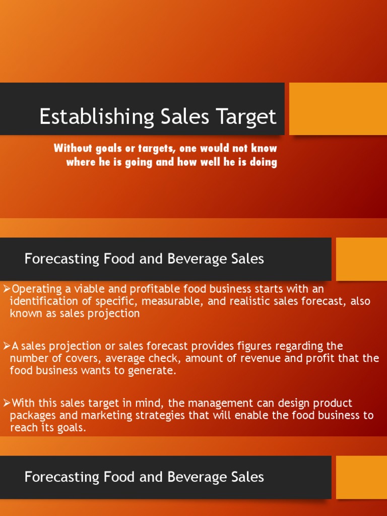 Establishing Sales Target | PDF | Sales | Forecasting