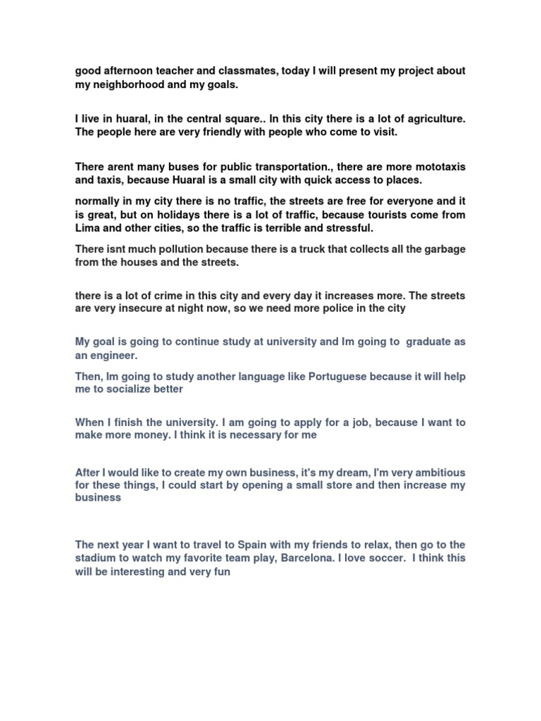 Good Afternoon Teacher and Classmates | PDF