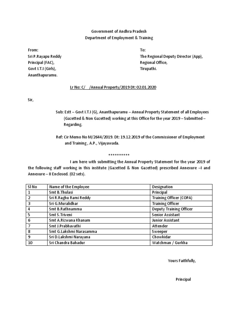 Annual Property Statement | PDF