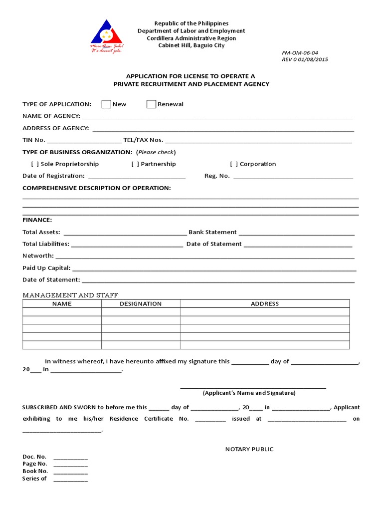 PRPA Application Form | PDF | Sole Proprietorship | Surety Bond