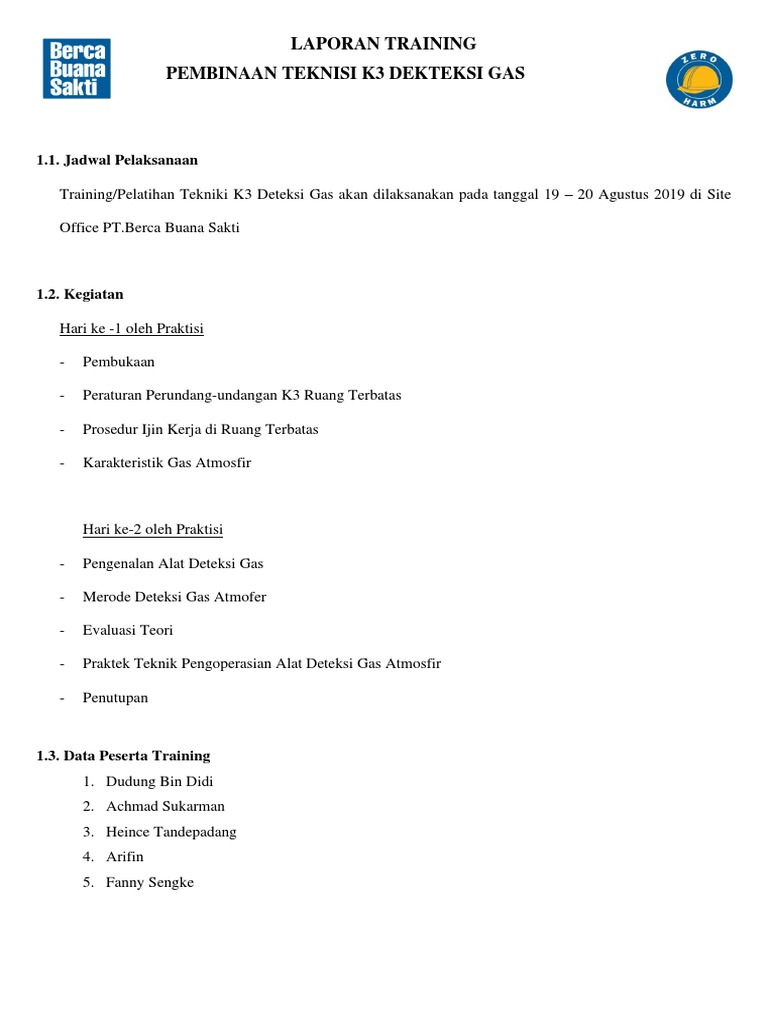 Laporan Training | PDF
