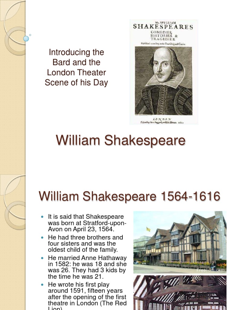1 Intro To Shakespeare | PDF | William Shakespeare | Play (Theatre)