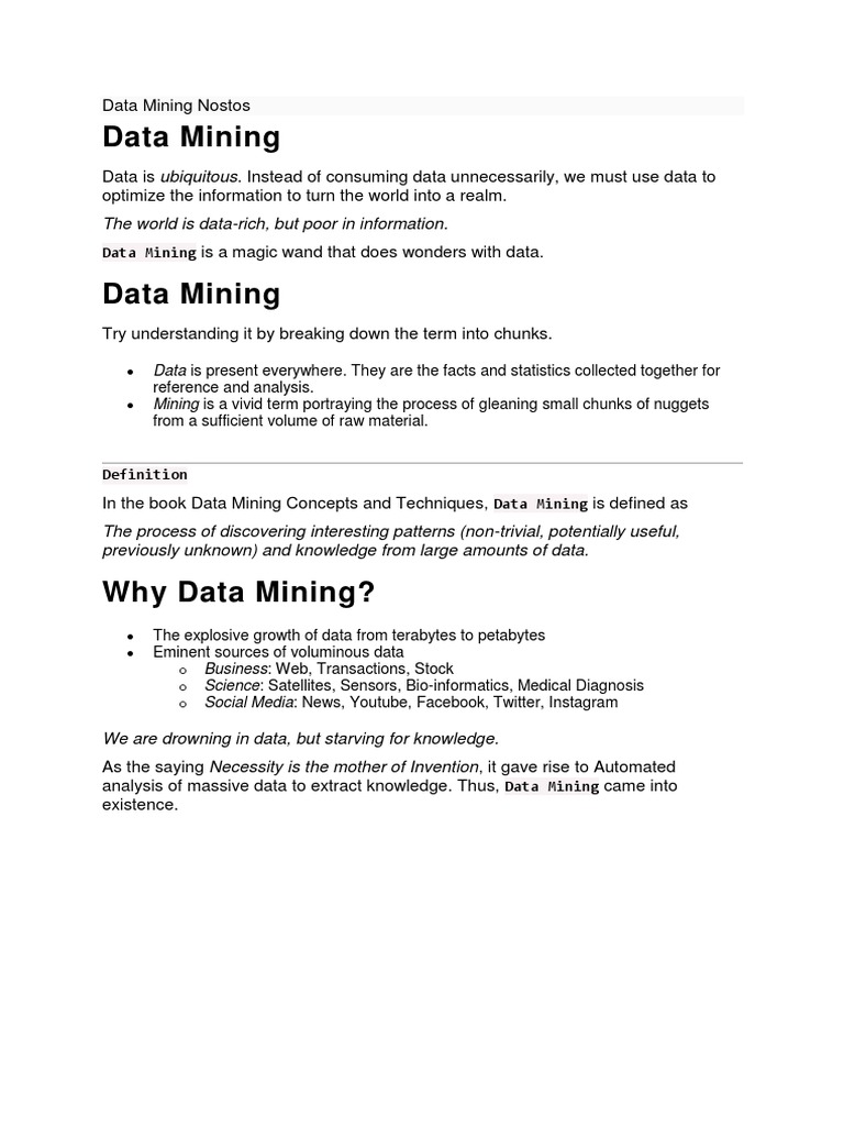 Data Mining Nostos | PDF | Data Mining | Regression Analysis