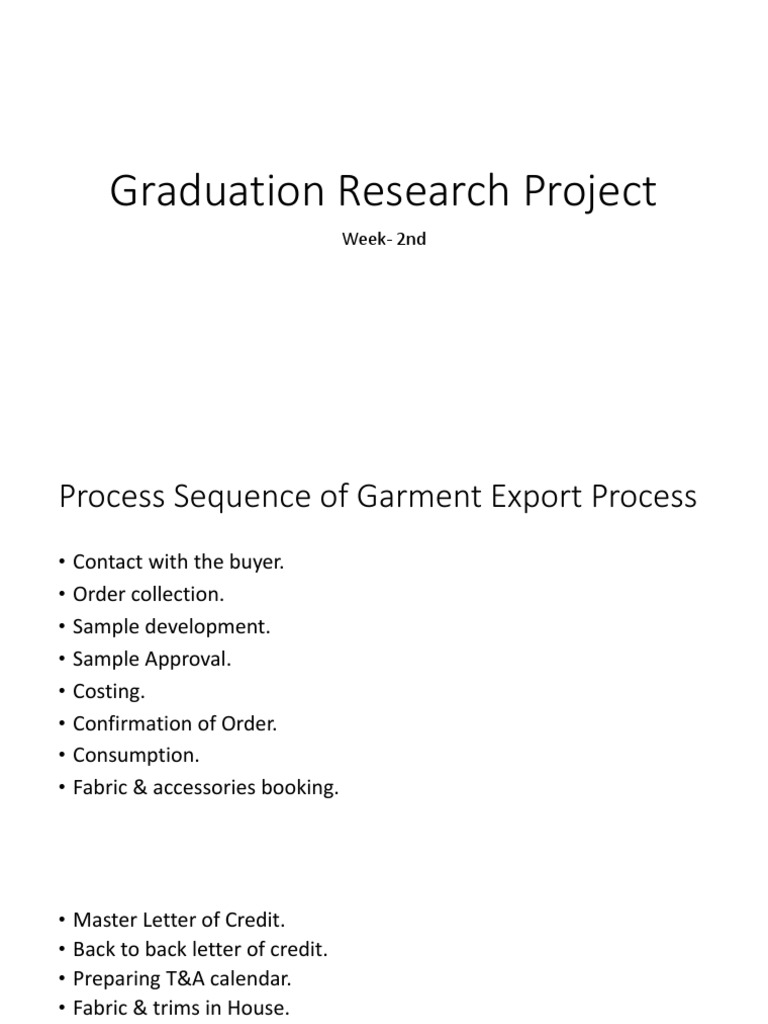 Garment Export Process Overview | PDF | Sewing | Fashion