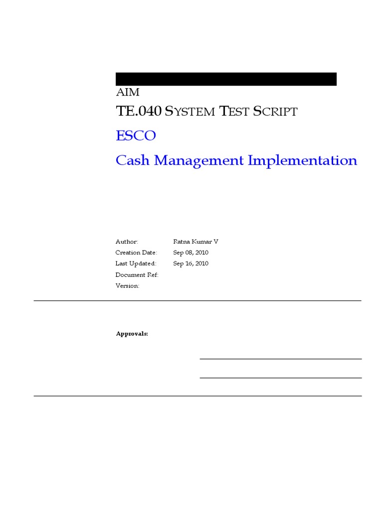 TE040 Test Script CE1 | PDF | Receipt | Specification (Technical Standard)