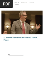 Legal Objection Reference Guide | PDF