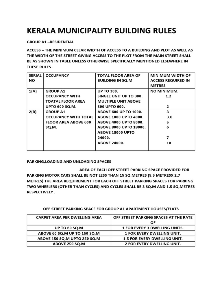 Kerala Municipality Building Rules 2024 | PDF | Stairs | Pedestrian ...
