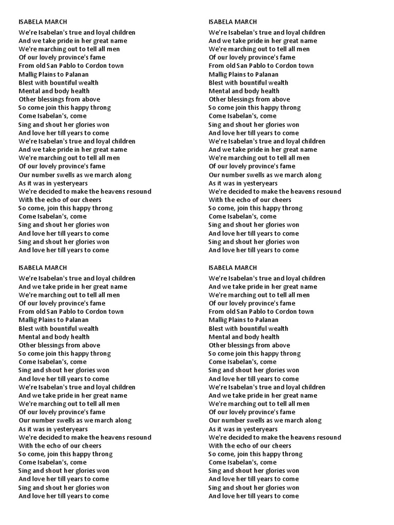 ISABELA MARCH San Manuel March | PDF