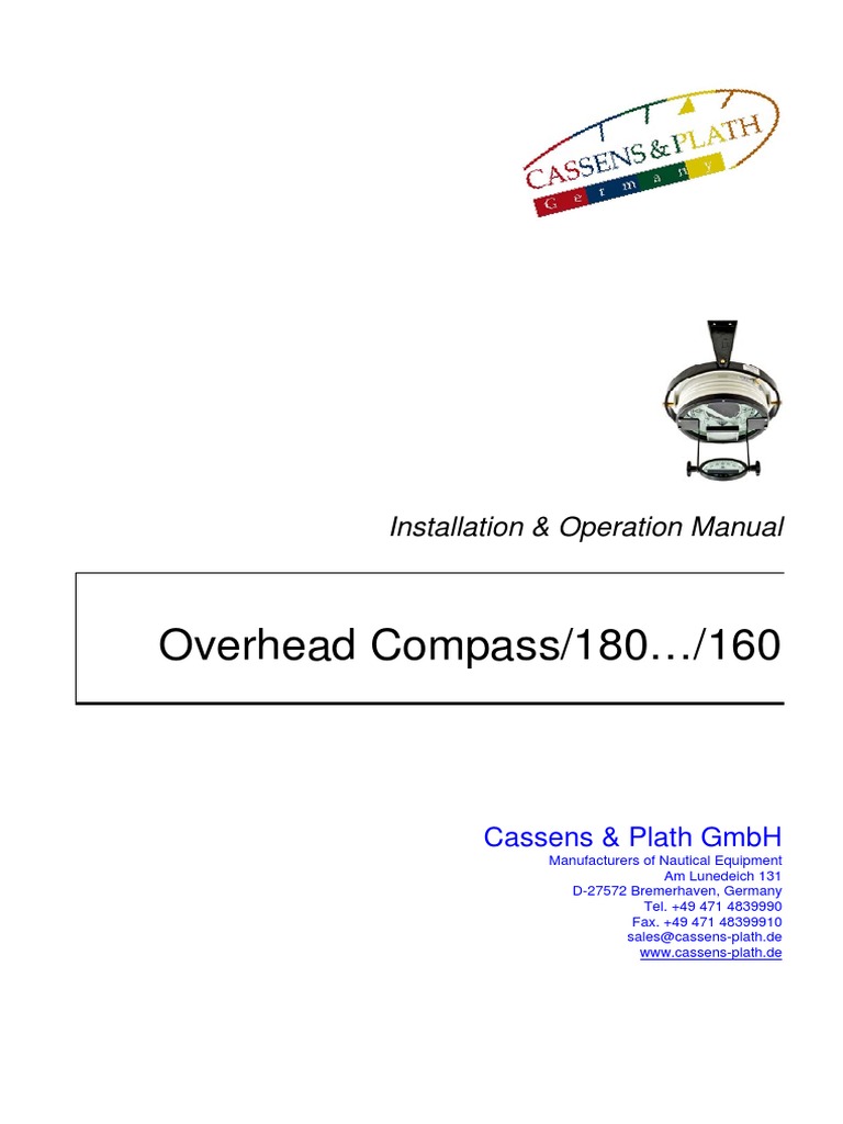 Installation & Operation Manual - Overhead Compass 180..160 | PDF ...