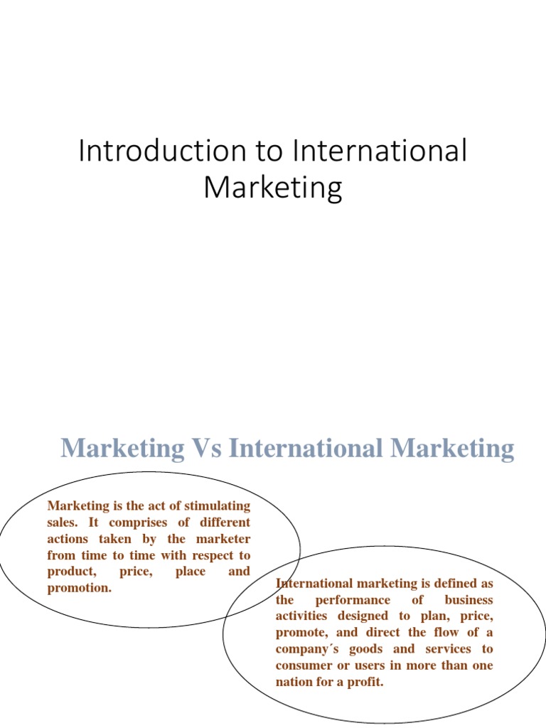 Introduction to International Marketing | PDF | Marketing | Economics