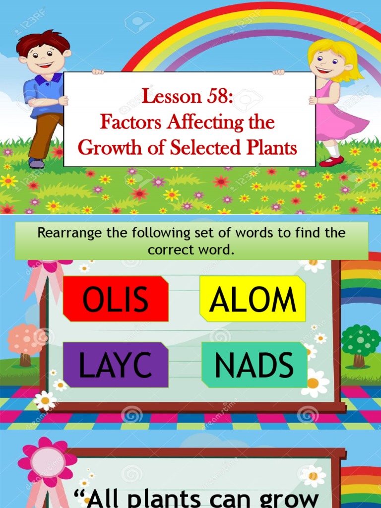 Lesson 58 - Factors Affecting The Growth of Plants | PDF | Seed | Soil