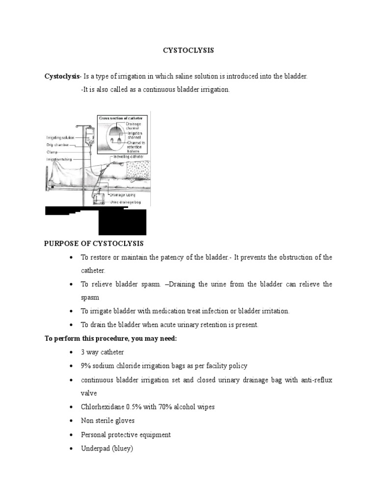 Cystocylsis | PDF | Catheter | Urinary Bladder