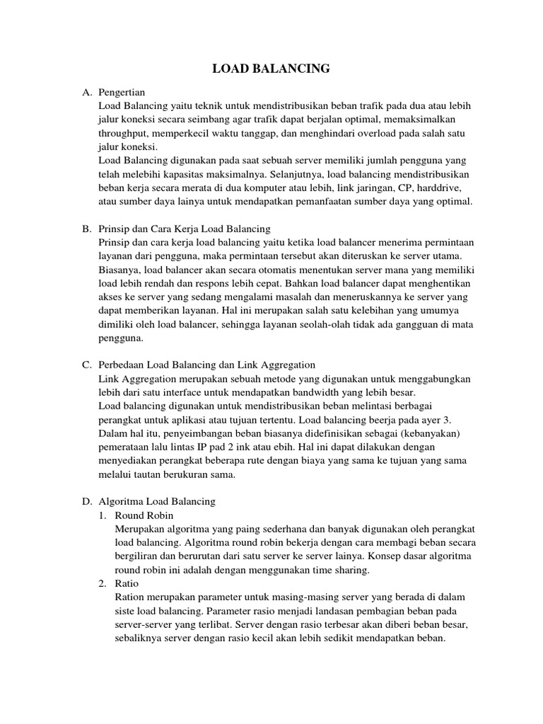 Load Balancing | PDF