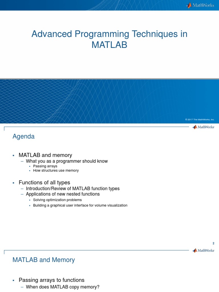 Advanced Programming | PDF | Subroutine | Matlab Advanced Programming | PDF | Subroutine | Matlab