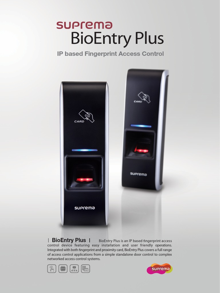 BioEntry Plus Brochure EN PDF | PDF | Access Control | Fingerprint