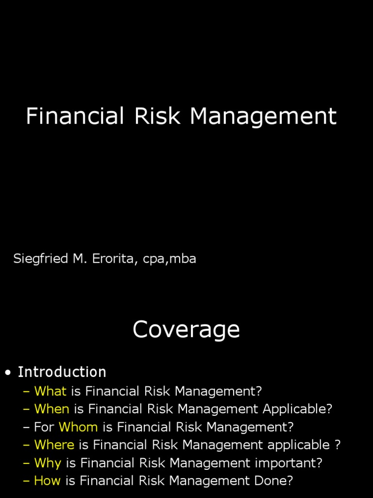 Financial Risk Management | PDF | Capital Asset Pricing Model | Beta ...