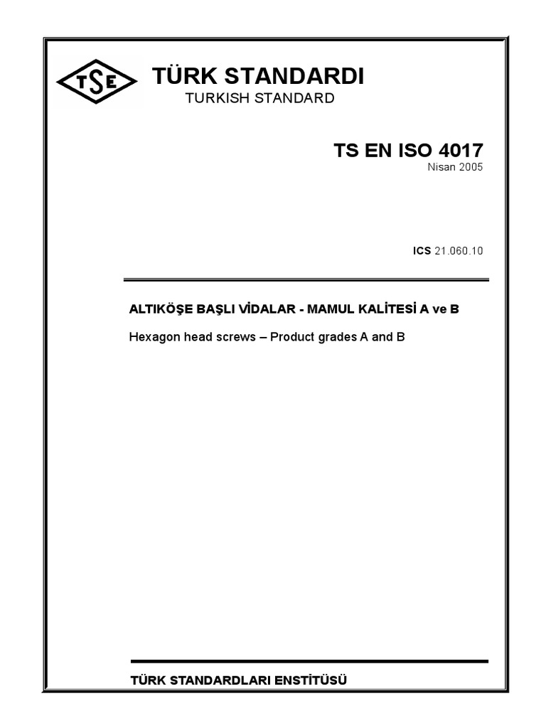 TS en Iso 4017 | PDF