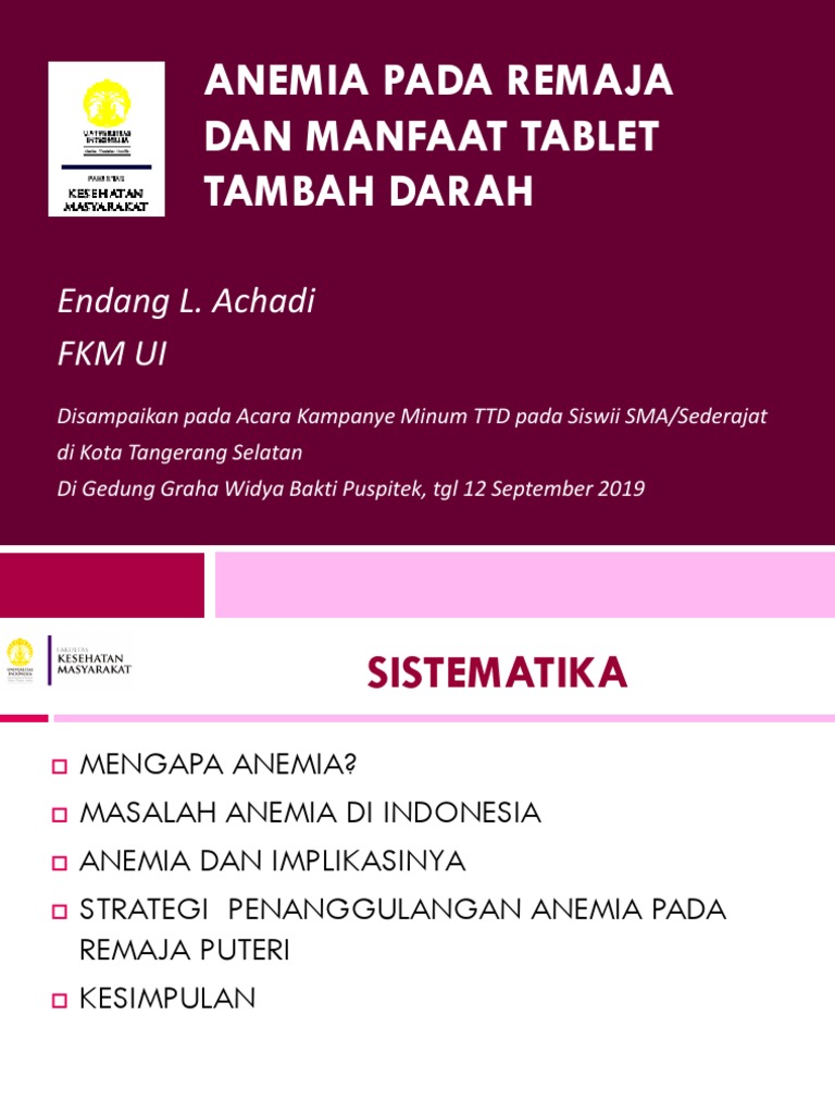 Anemia Pada Remaja Dan Manfaat TTD | PDF