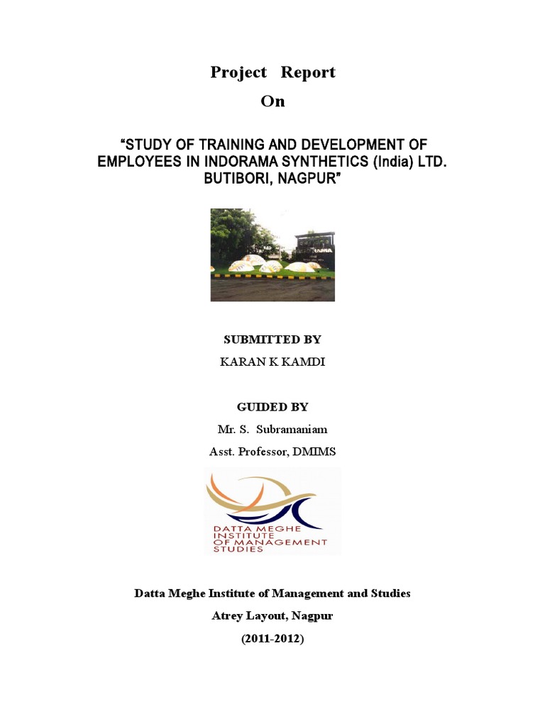 Project On Traininproject On Training and Development | PDF | Sampling ...