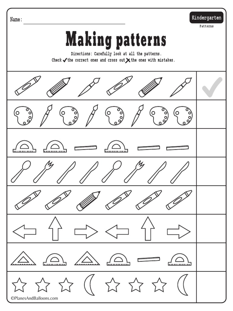 Patterns Kindergarten PDF | PDF