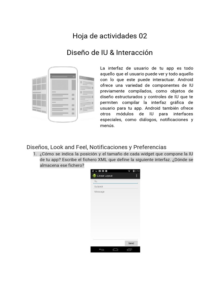 Hoja de Actividades 02 Revisada | PDF | Aplicación movil | Android ...