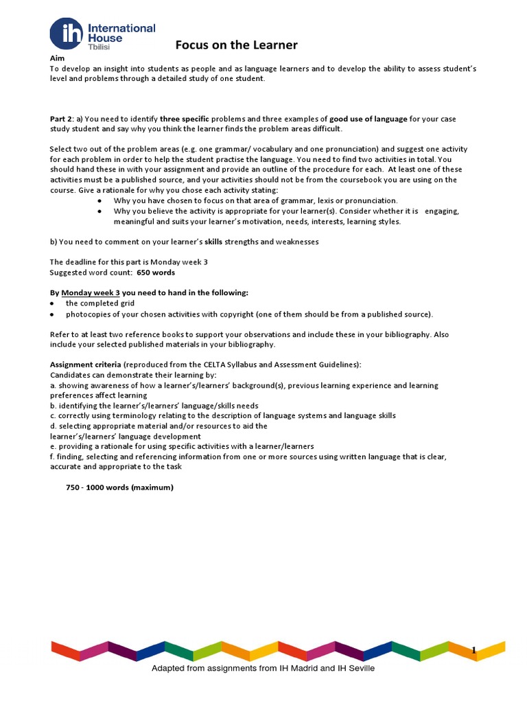 Focus On The Learner New Part 2 | PDF | Vocabulary | Learning