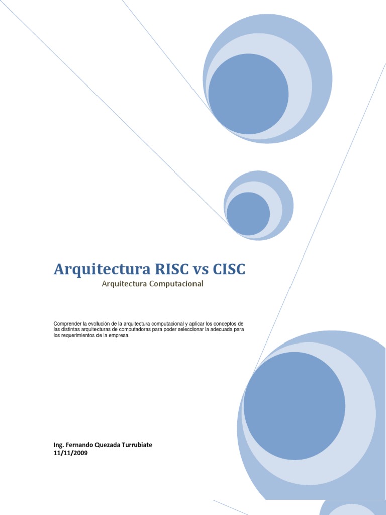 RISC vs CISC: Comparativa de Arquitecturas | PDF | Unidad Central de ...