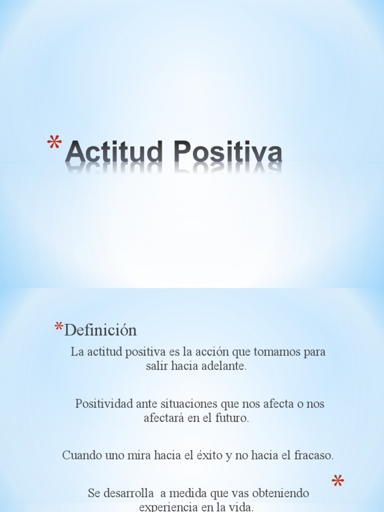 Actitud Positiva: Clave del Éxito | PDF | Motivación | Motivacional