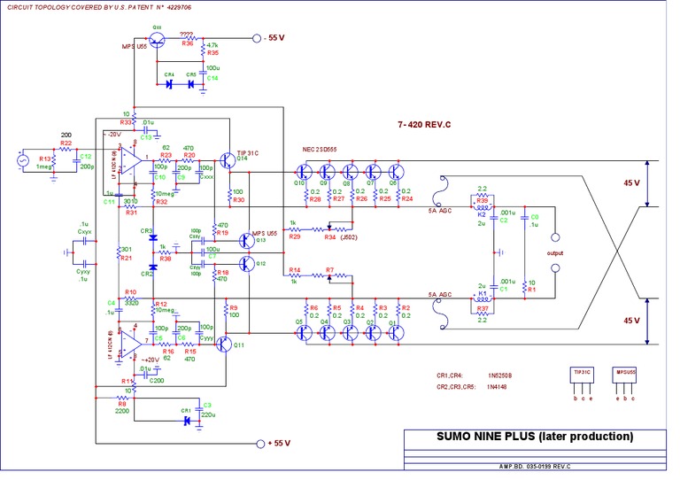 Sumo amplifier schematic diagrams