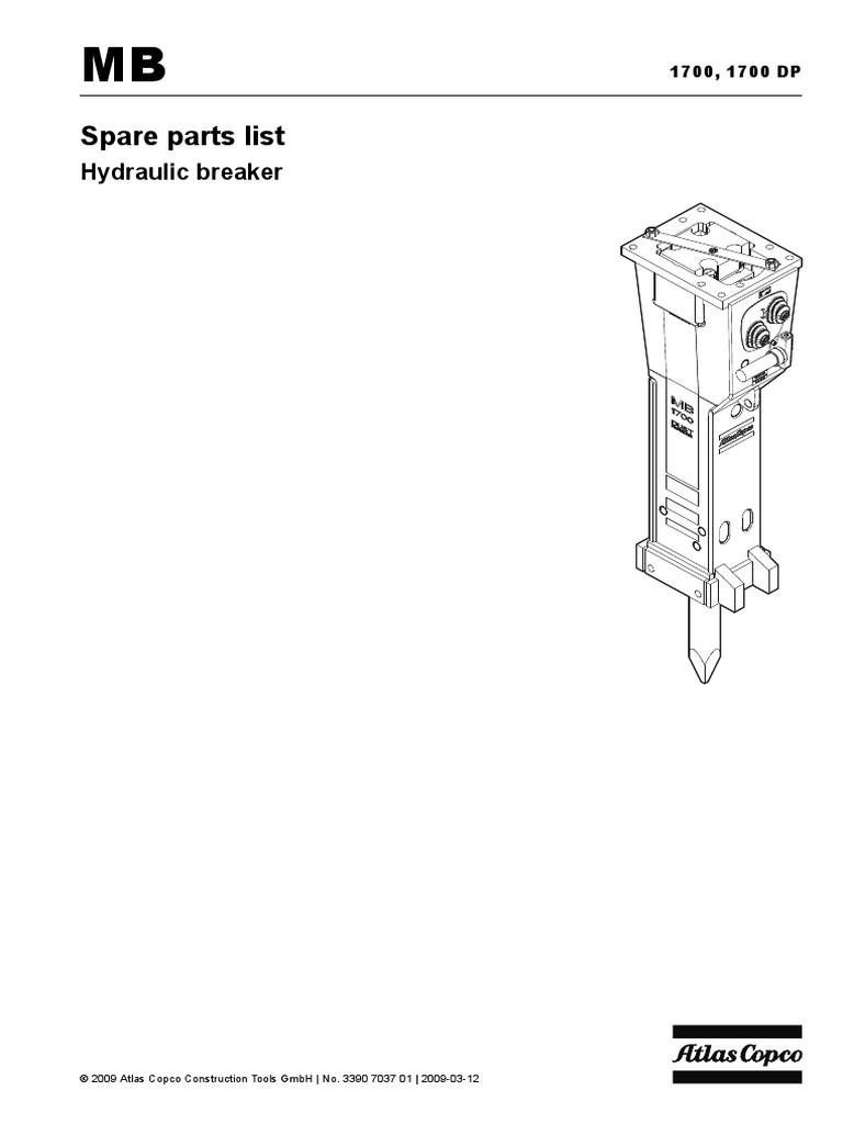 MB1700 Manual de Partes | PDF | Screw | Piston