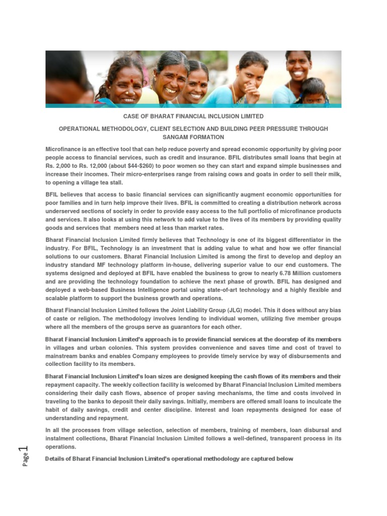 13-Case of Bharat Financial Inclusion Limited | PDF | Financial ...
