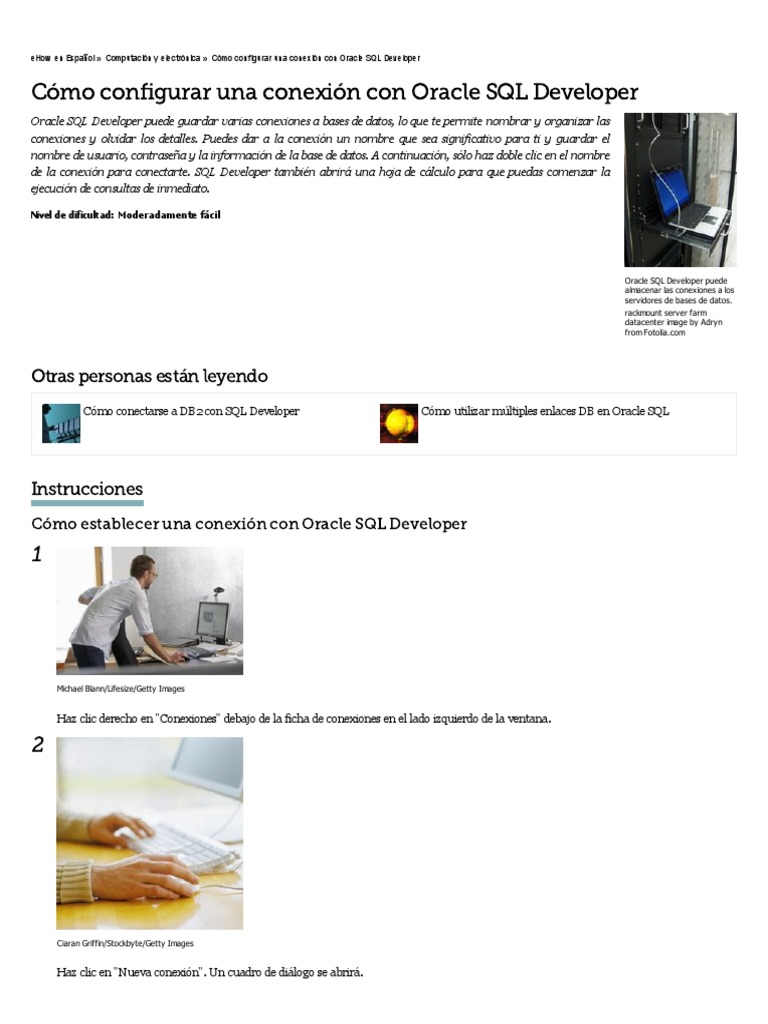 Cómo Configurar Una Conexión Con Oracle Sql Developer Ehow En Español